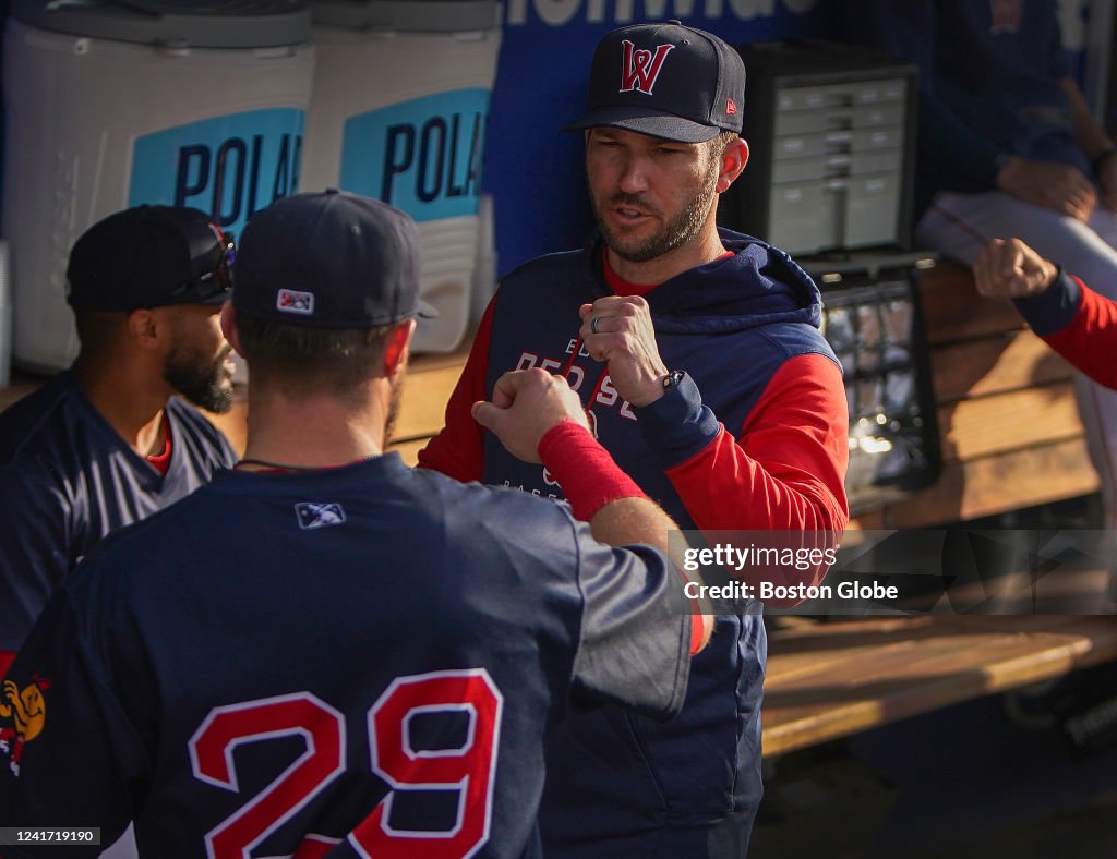 Worcester Red Sox manager Chad Tracy in Worcester, MA on June 22 ... Worcester Red Sox manager Chad Tracy in Worcester, MA on June 22 ...
