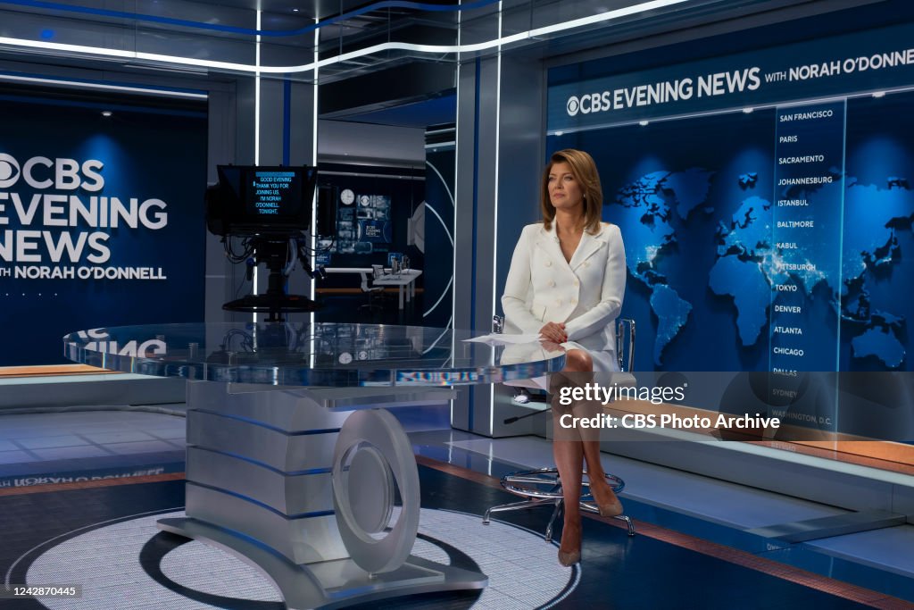 Norah Odonnell On The New Set Of Cbs Evening News With Norah Odonnell