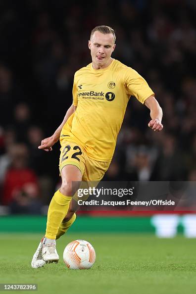 Marius Lode of Bodo Glimt during the UEFA Europa League group A match ... Marius Lode of Bodo Glimt during the UEFA Europa League group A match ...