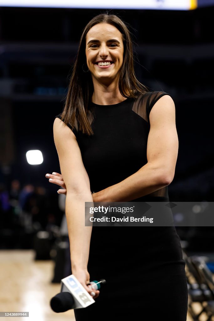 Caitlin Clark Of The Iowa Hawkeyes Looks On During Big Ten Media Days