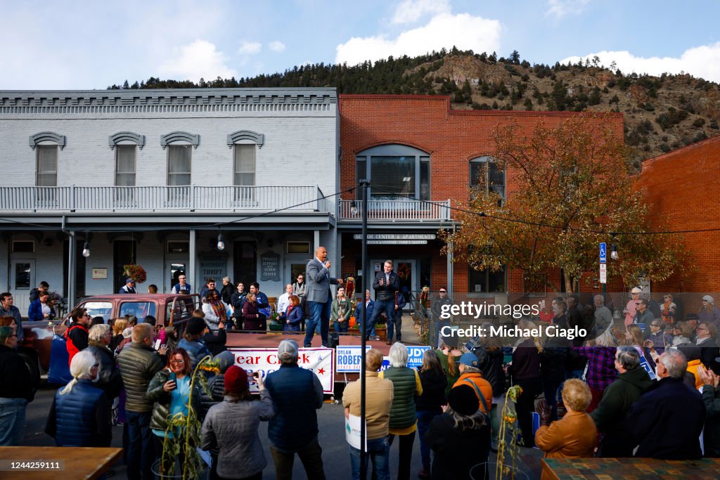 Sen. Cory Booker gives a speech endorsing Sen. Michael Bennet at a ... Sen. Cory Booker gives a speech endorsing Sen. Michael Bennet at a ...