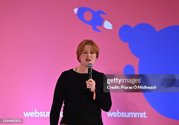 Lisbon , Portugal - 4 November 2022; Lucie Glenday, CEO, MySense, on ... Lisbon , Portugal - 4 November 2022; Lucie Glenday, CEO, MySense, on ...