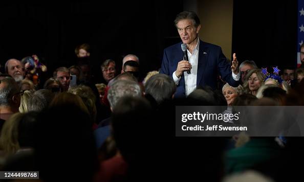 Republican U S Senate Candidate Dr Mehmet Oz Speaks To Supporters