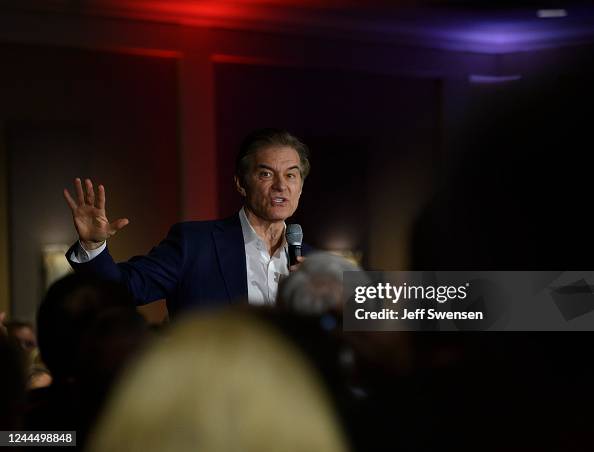 Republican U S Senate Candidate Dr Mehmet Oz Speaks To Supporters