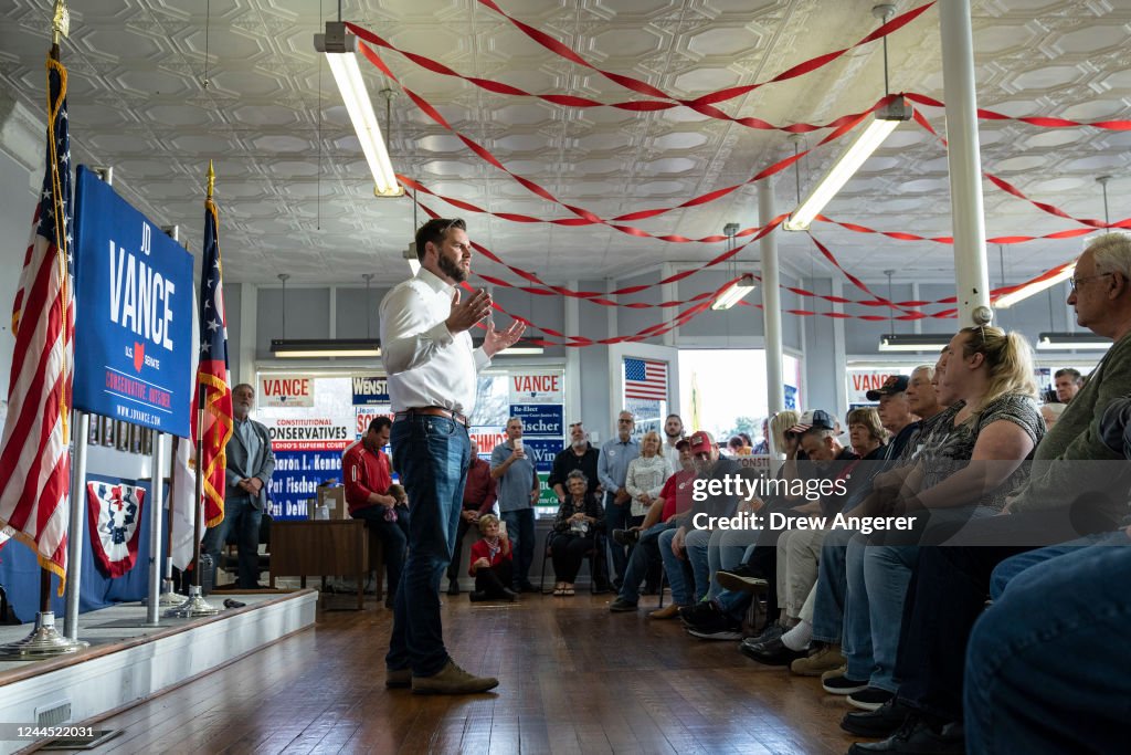 Republican Candidate For U S Senate Jd Vance Speaks At A News Photo