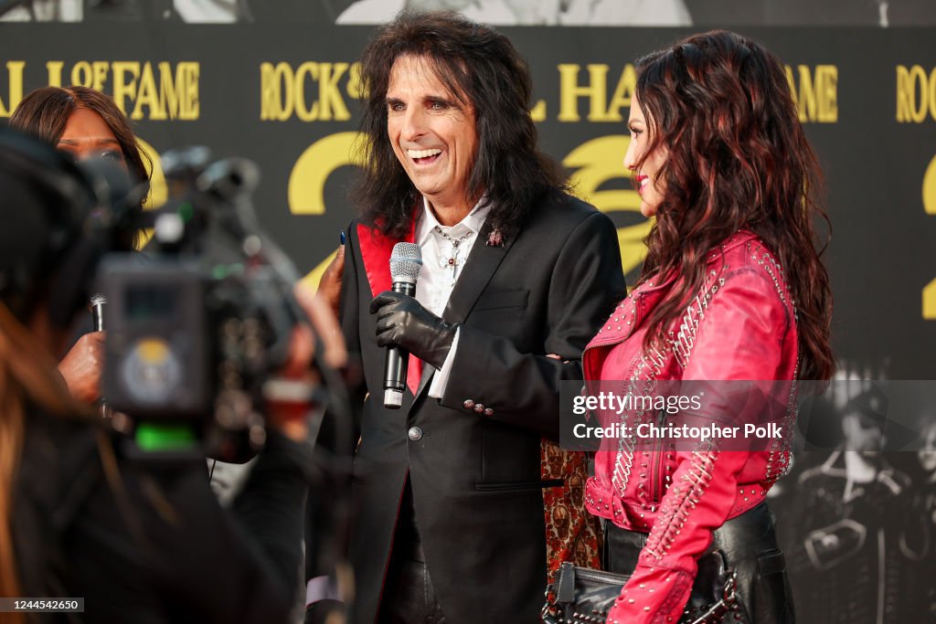 Alice Cooper And Sheryl Goddard At The 2022 Rock And Roll Hall Of Fame