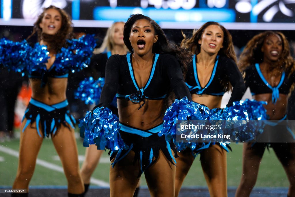 The TopCats, cheerleaders of the Carolina Panthers, perform during ... The TopCats, cheerleaders of the Carolina Panthers, perform during ...