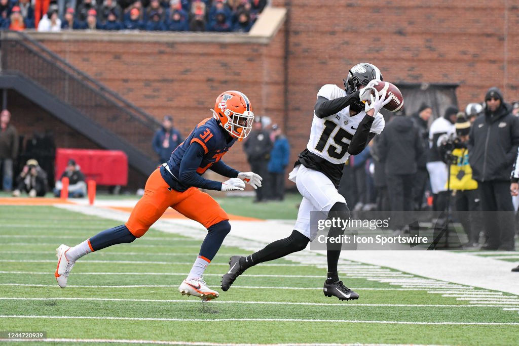 Purdue Boilermakers Wide Receiver Charlie Jones Has The Ball Slip News Photo Getty Images