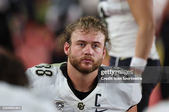 Colorado Buffaloes Tight End Brady Russell During A College Football