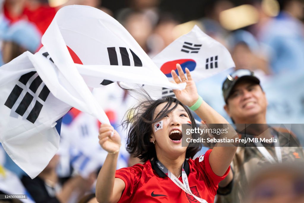 South Korea Fans Before The Fifa World Cup Qatar 2022 Group H Match