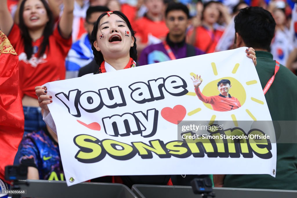 Korean Fans During The Fifa World Cup Qatar 2022 Group H Match News