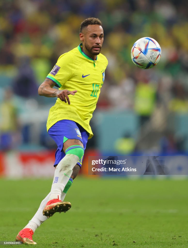 Brazils Neymar During The Fifa World Cup Qatar 2022 Group G Match