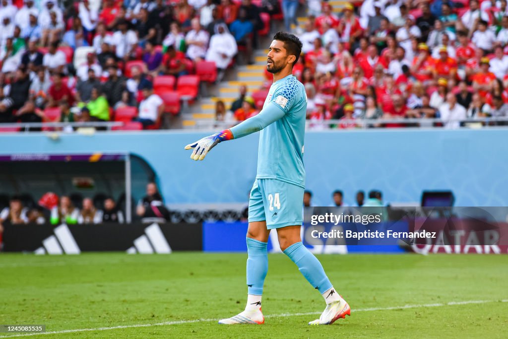 Hossein Hosseini Of Iran During The Fifa World Cup 2022 Group B