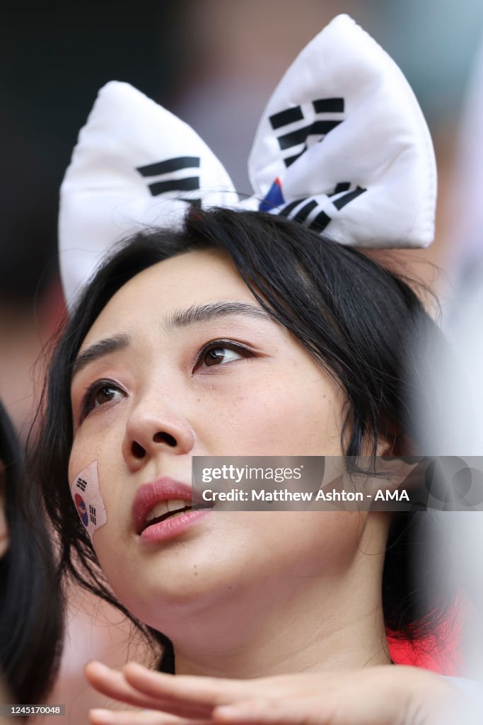 A Fan Of Korea Republic During The Fifa World Cup Qatar 2022 Group H