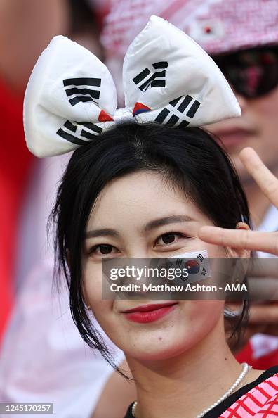 A Fan Of Korea Republic During The Fifa World Cup Qatar 2022 Group H