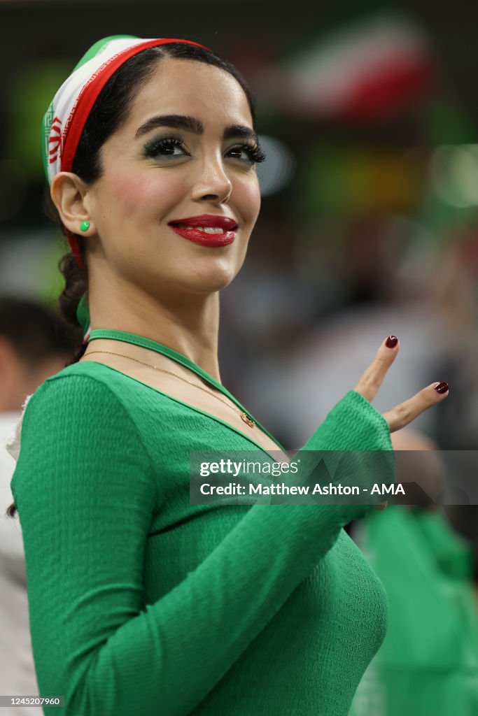 A Fan Of Iran During The Fifa World Cup Qatar 2022 Group B Match
