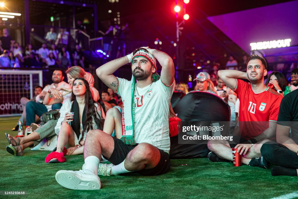 Fans React During The During The Fifa World Cup 2022 Match Between