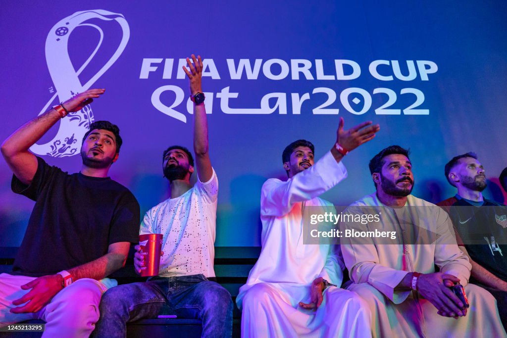 Fans React During The During The Fifa World Cup 2022 Match Between