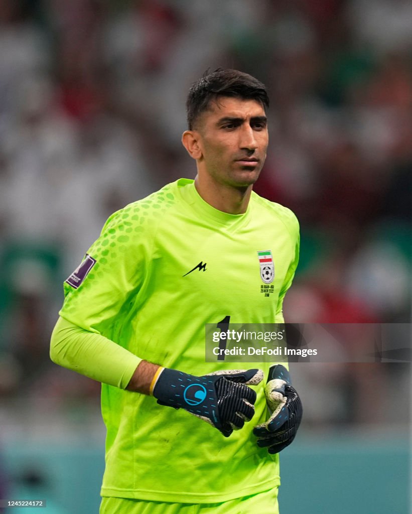 Alireza Beiranvand Of Iran Looks On During The Fifa World Cup Qatar