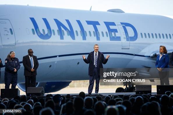 United Airlines Ceo Scott Kirby Speaks During A Joint Press Event