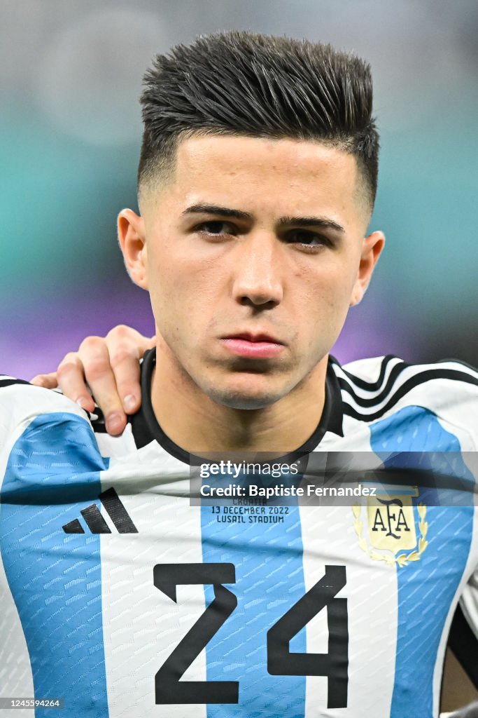 Enzo Fernandez Of Argentina Prior To The Fifa World Cup Qatar 2022