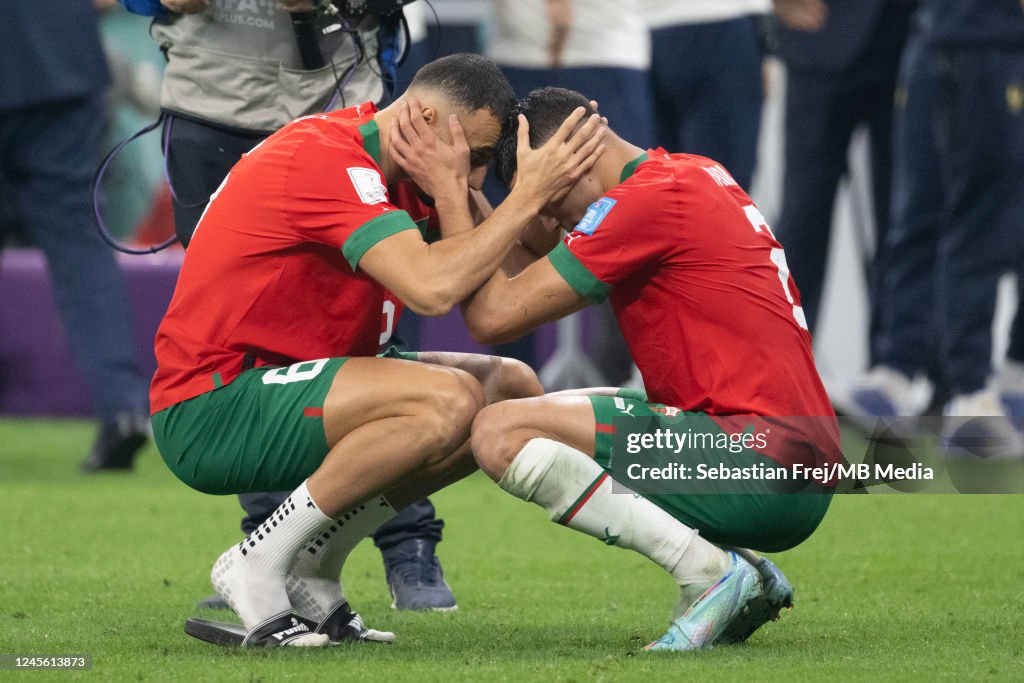 Romain Saïss Of Morocco And Achraf Hakimi Of Morocco After The Fifa