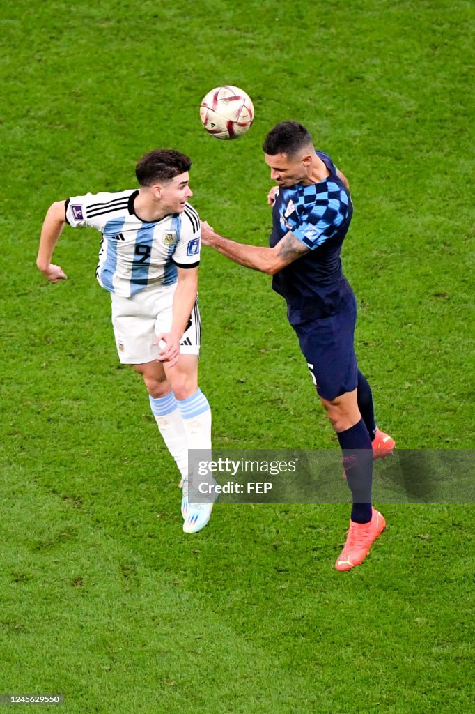 09 Julian Alvarez 06 Dejan Lovren During The Fifa World Cup 2022
