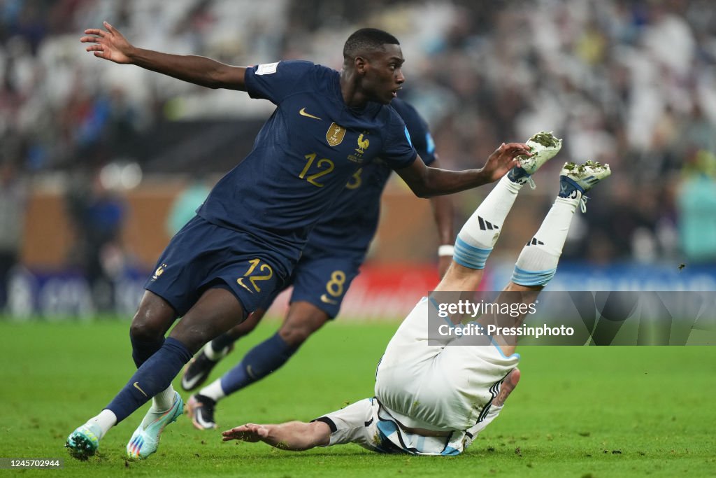 Kolo Muani Of France And Alexis Mac Allister Of Argentina During The