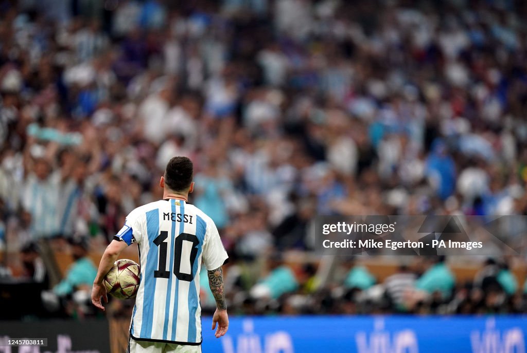 Argentinas Lionel Messi During The Fifa World Cup Final At Lusail