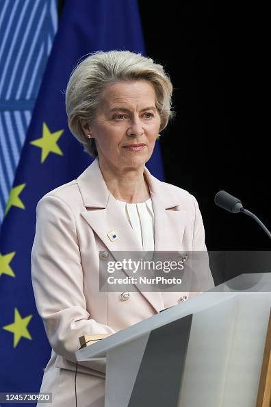 President Of The European Commission Ursula Von Der Leyen Speaking At