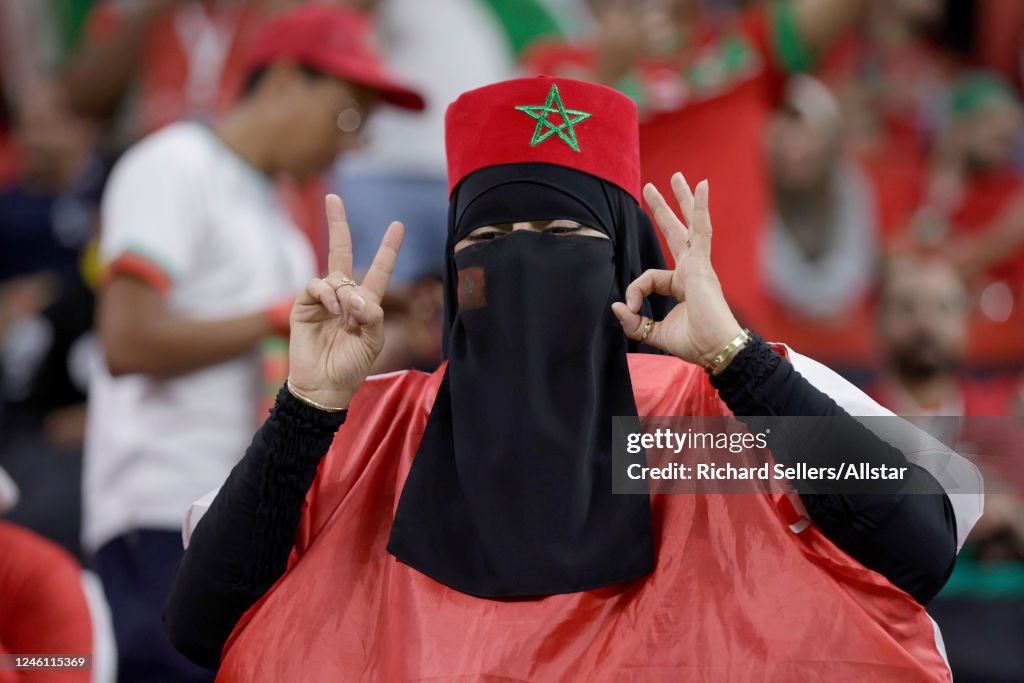 Morocco Fan At The Fifa World Cup Qatar 2022 Semi Final Match Between