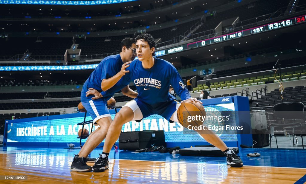 Caio Pacheco Of The Mexico City Capitanes Warms Up Before The Game