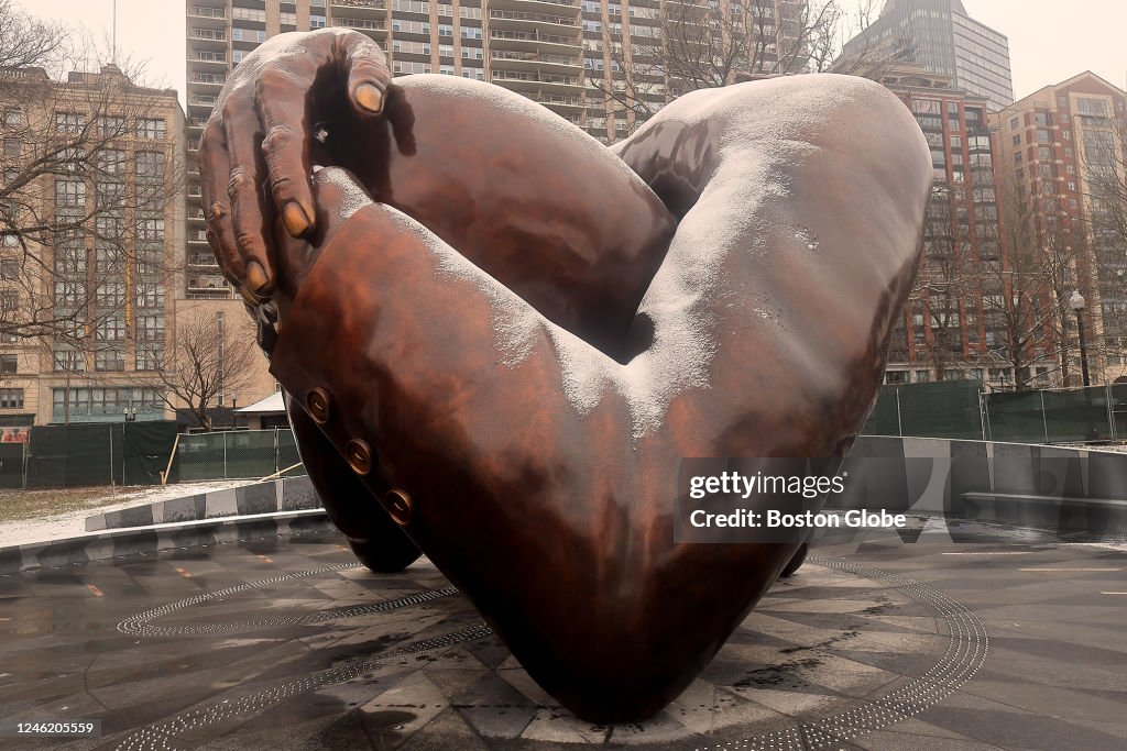 Embrace, the Dr. Martin Luther King Jr. memorial sculpture at Boston ... Embrace, the Dr. Martin Luther King Jr. memorial sculpture at Boston ...