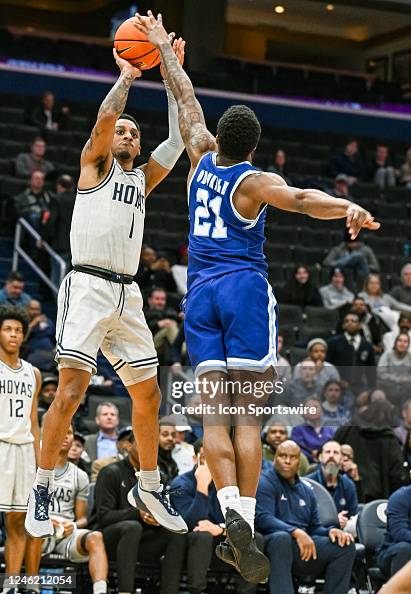 Georgetown Hoyas guard Primo Spears in action against Seton Hall ... Georgetown Hoyas guard Primo Spears in action against Seton Hall ...