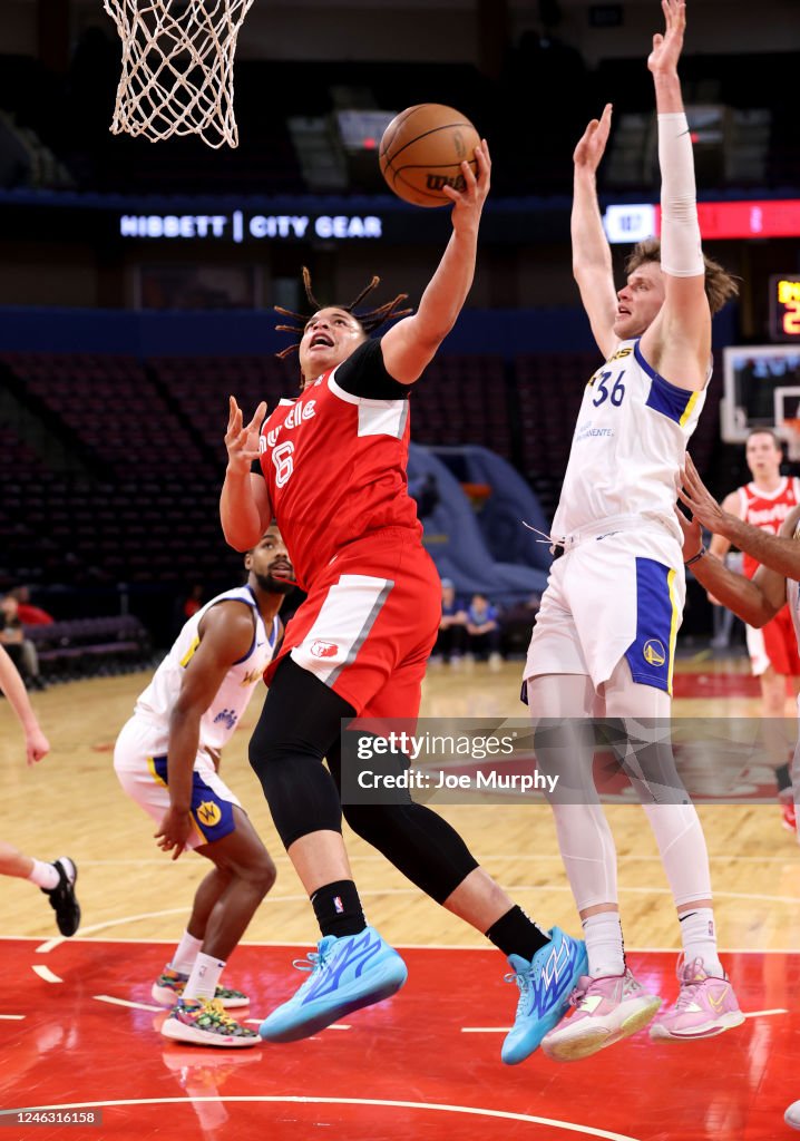 Kenneth Lofton Jr. #6 of the Memphis Hustle drives to the basket ... Kenneth Lofton Jr. #6 of the Memphis Hustle drives to the basket ...