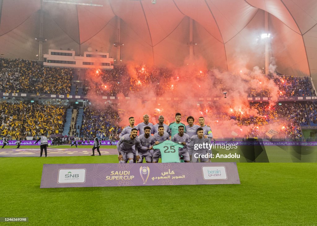 Players Of Al Nassr Pose For A Team Photo Prior To Saudi Super Cup