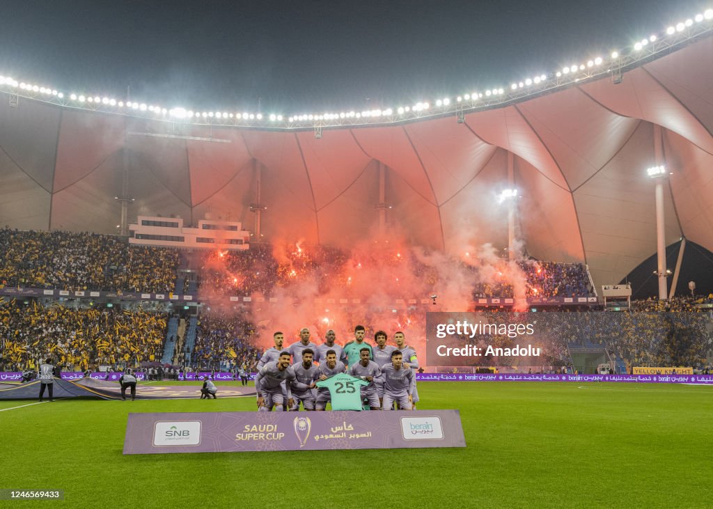 Players Of Al Nassr Pose For A Team Photo Prior To Saudi Super Cup