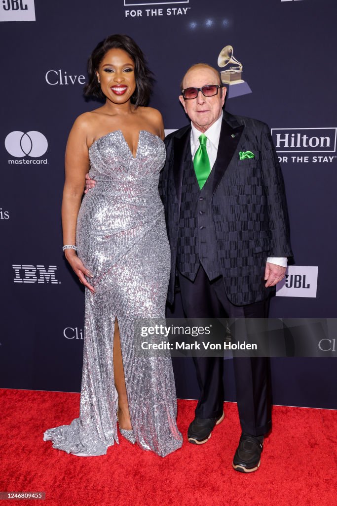 Jennifer Hudson And Clive Davis Arrive At The Pre Grammy Gala Held At