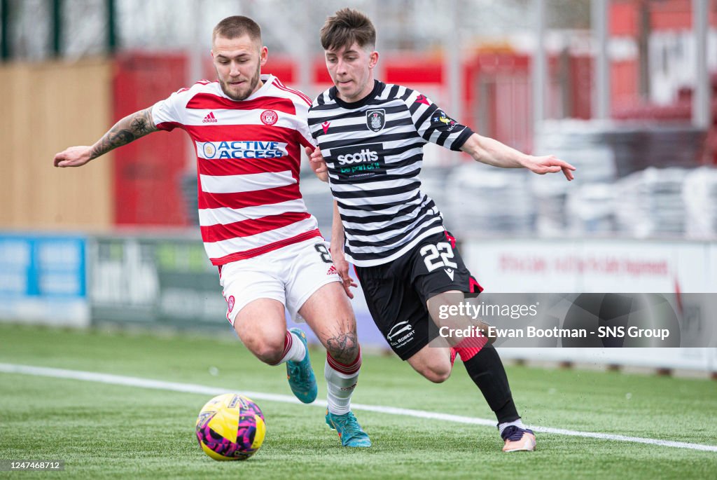 Hamilton's Scott Martin and Queen's Park's Aaron Healy in action ... Hamilton's Scott Martin and Queen's Park's Aaron Healy in action ...