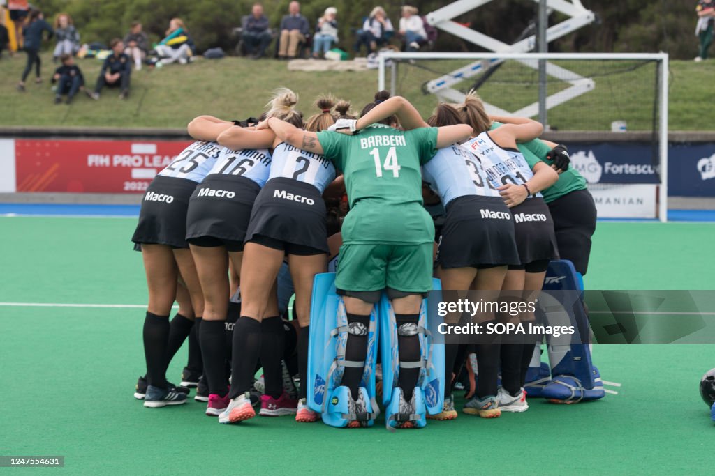 Argentina Womens National Field Hockey Team Seen During The 2022 23