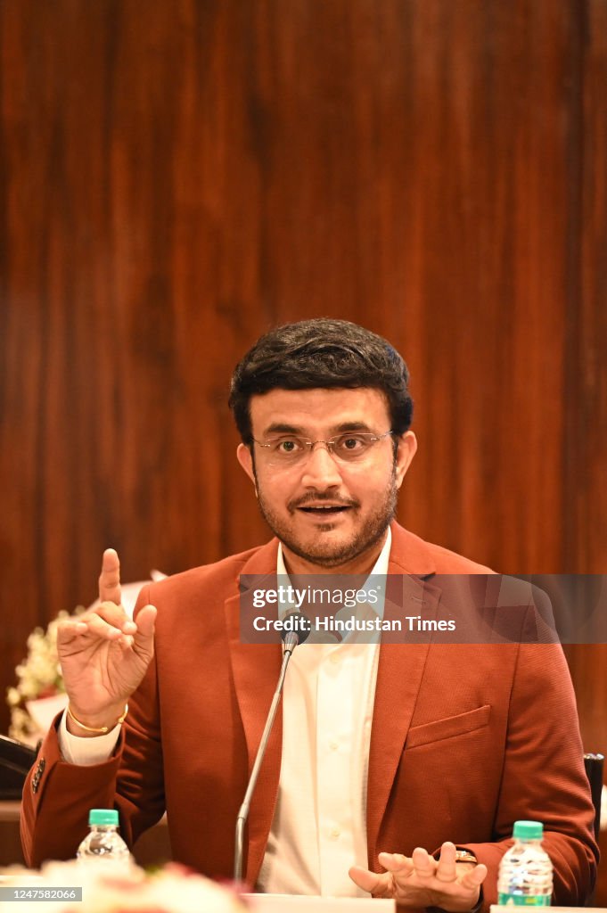 Former BCCI President and Cricket player Sourav Ganguly speaks during ... Former BCCI President and Cricket player Sourav Ganguly speaks during ...