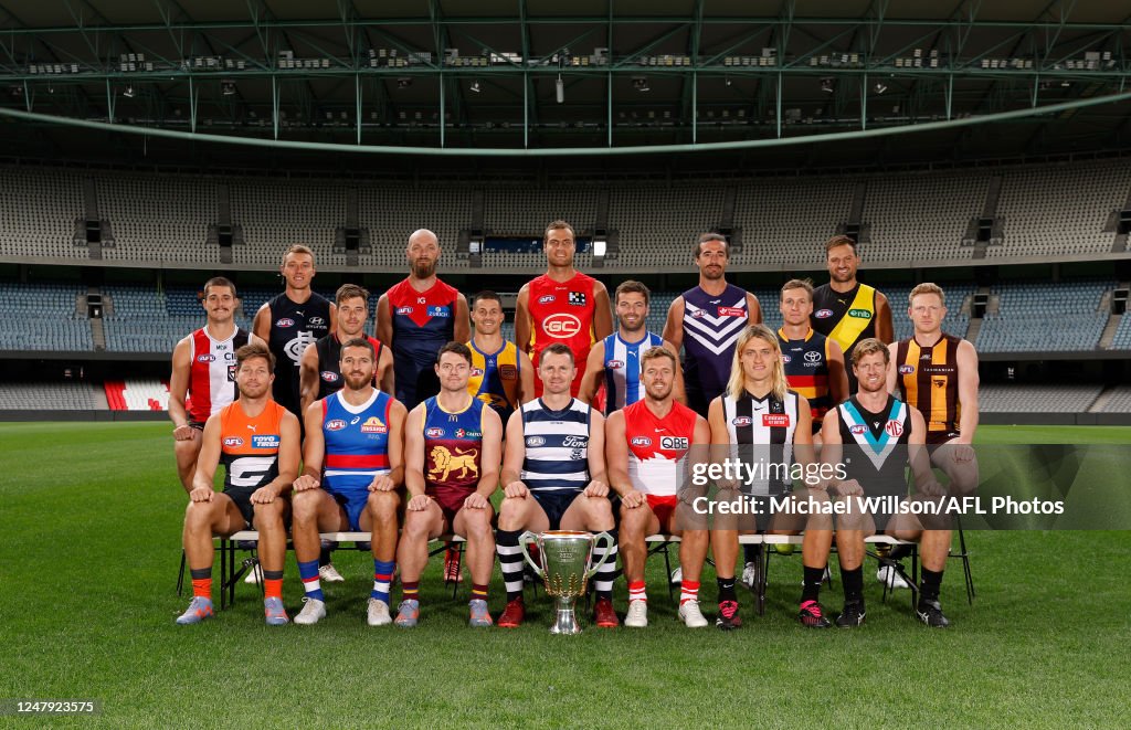 The AFL Captains are seen during the 2023 AFL Captains Day at Marvel ... The AFL Captains are seen during the 2023 AFL Captains Day at Marvel ...
