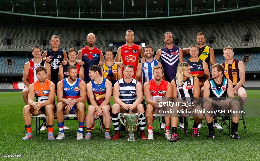 The AFL Captains are seen during the 2023 AFL Captains Day at Marvel ... The AFL Captains are seen during the 2023 AFL Captains Day at Marvel ...
