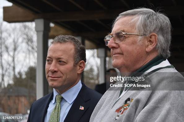 U.S. Congressman Josh Gottheimer and James Drake , delivering remarks ... U.S. Congressman Josh Gottheimer and James Drake , delivering remarks ...