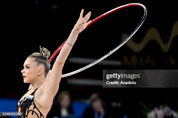 Russian Gymnast Anna Popova Performs During Rhythmic Individual News