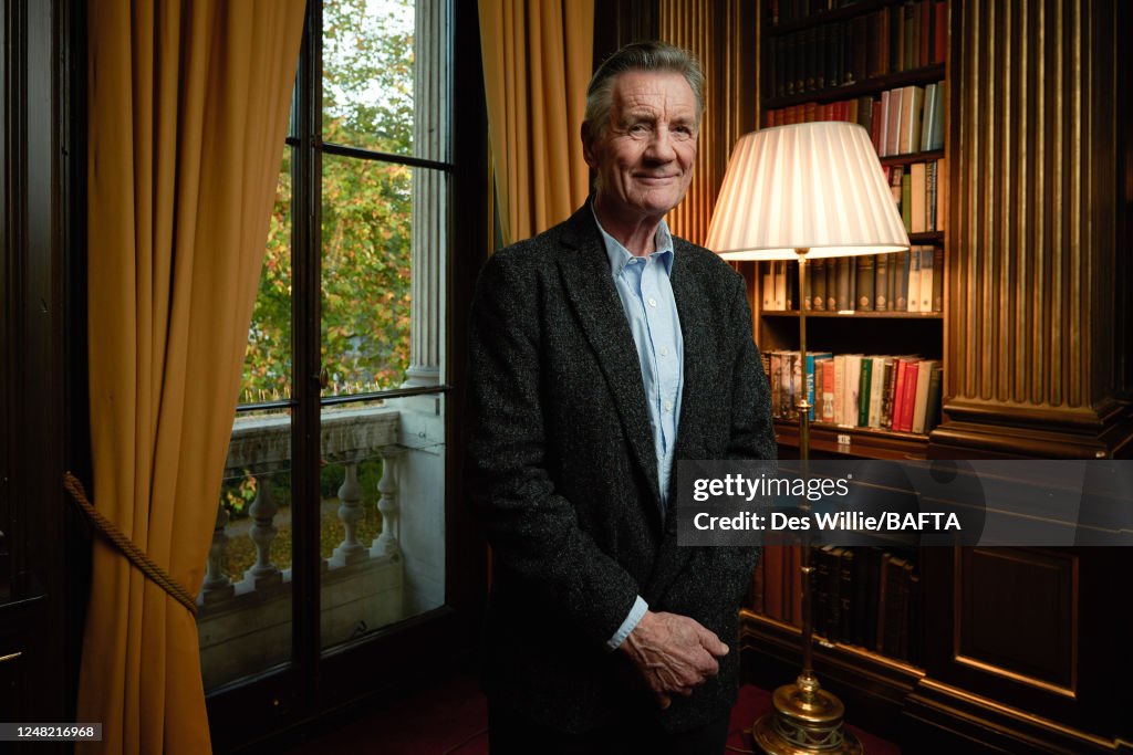 Actor And Tv Presenter Michael Palin Is Photographed For Bafta On