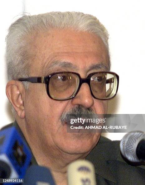 Iraqi Deputy Premier Tareq Aziz Talks To Reporters In Baghdad 24 News Photo Getty Images