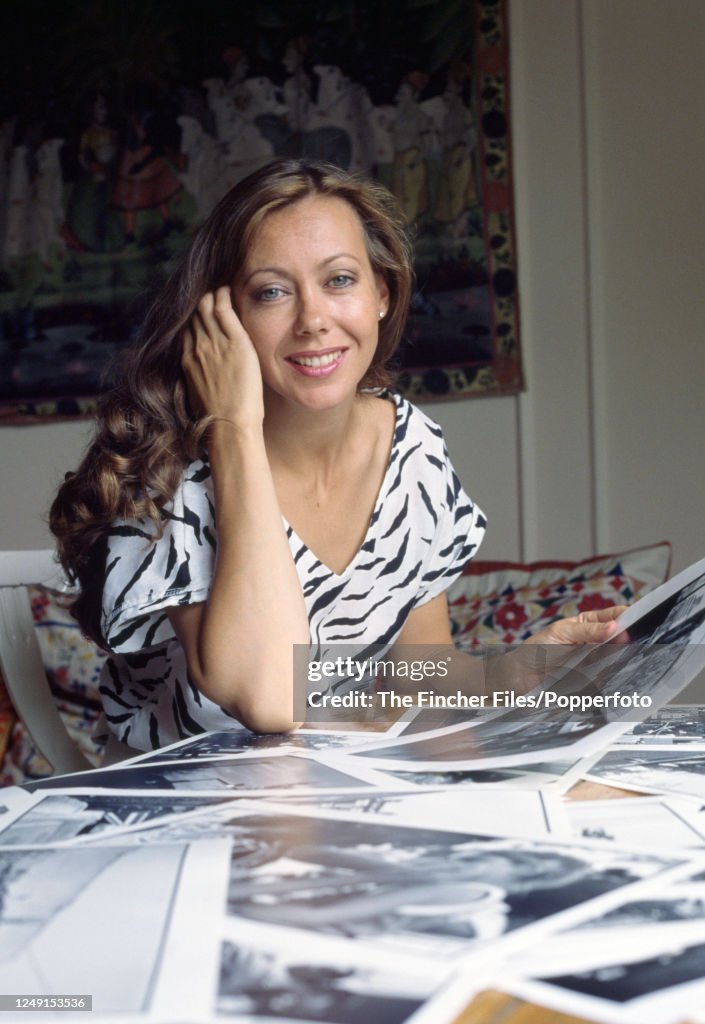 British Actress Jenny Agutter Looking At Her Photographs In London