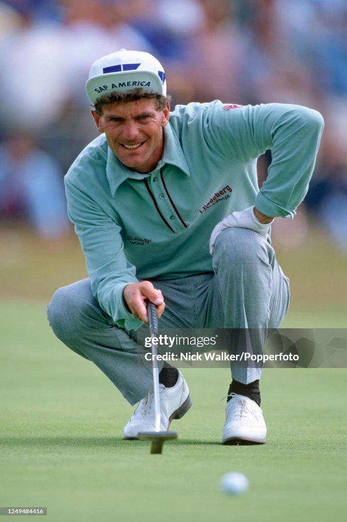 Jesper Parnevik of Sweden lines up a putt during the second round of ... Jesper Parnevik of Sweden lines up a putt during the second round of ...