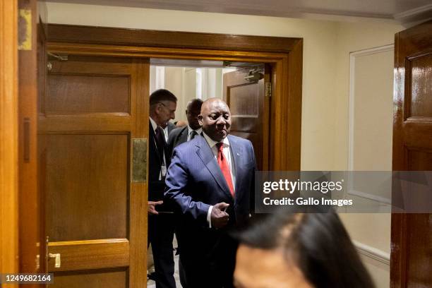 83 President Ramaphosa Question And Answer Session In Parliament Stock
